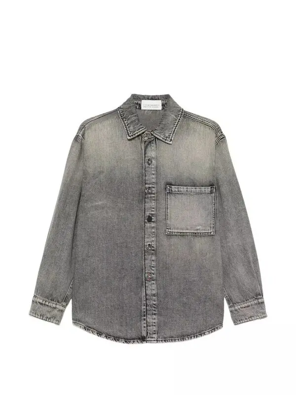 Liviana Conti Faded-effect Button-up Jacket - Grey