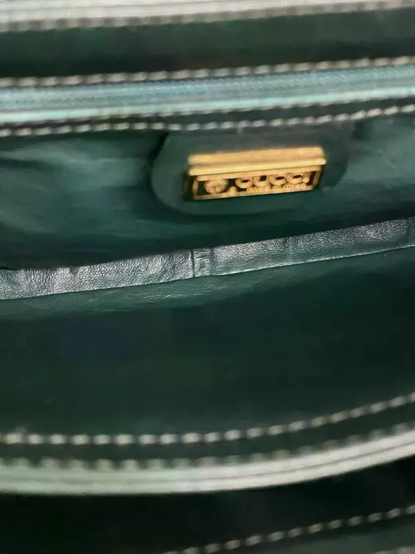 Gucci 1970-1980 Embossed Leather Crossbody Bag
