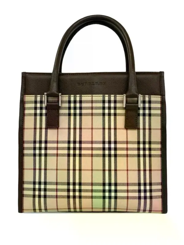 Burberry 2000-2017 House Check Canvas Handbag - Neutrals