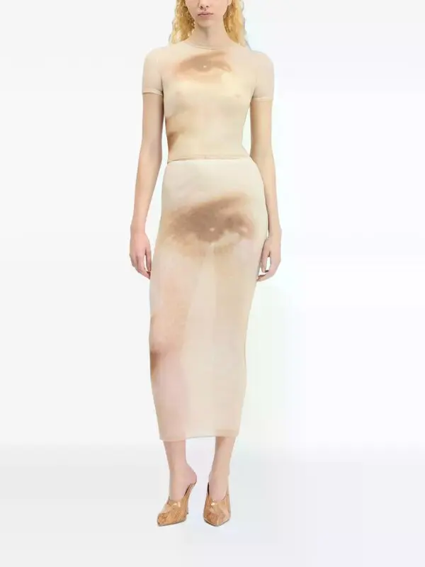 JEAN PAUL GAULTIER Graphic-print T-shirt - Neutrals