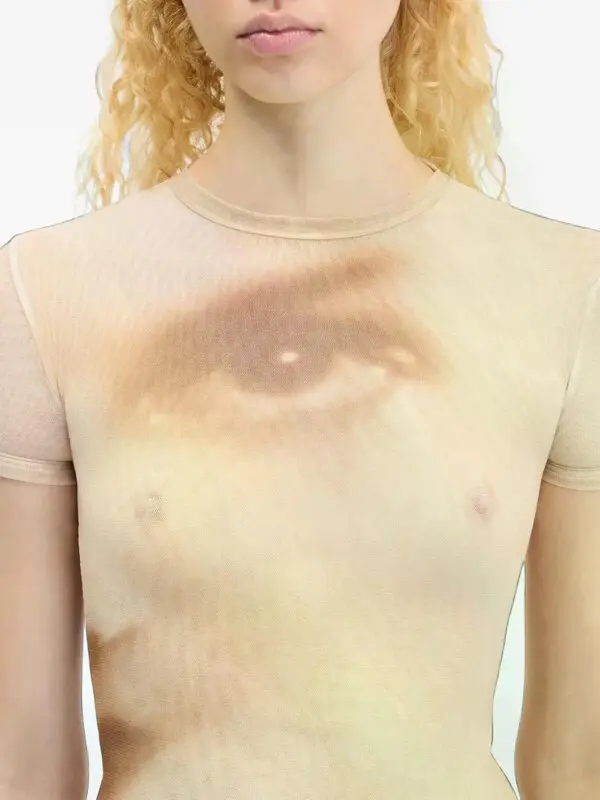 JEAN PAUL GAULTIER Graphic-print T-shirt - Neutrals