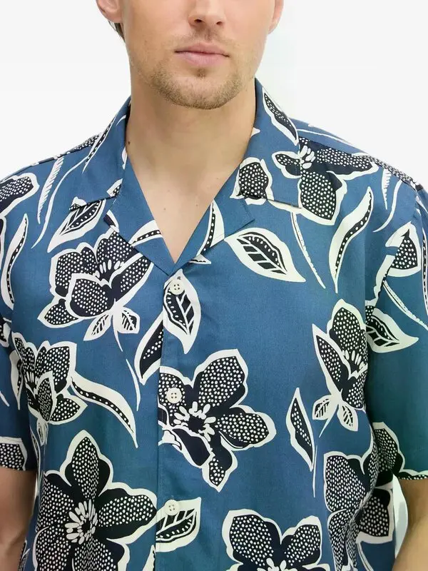 LINDBERGH Floral-print Short-sleeve Shirt