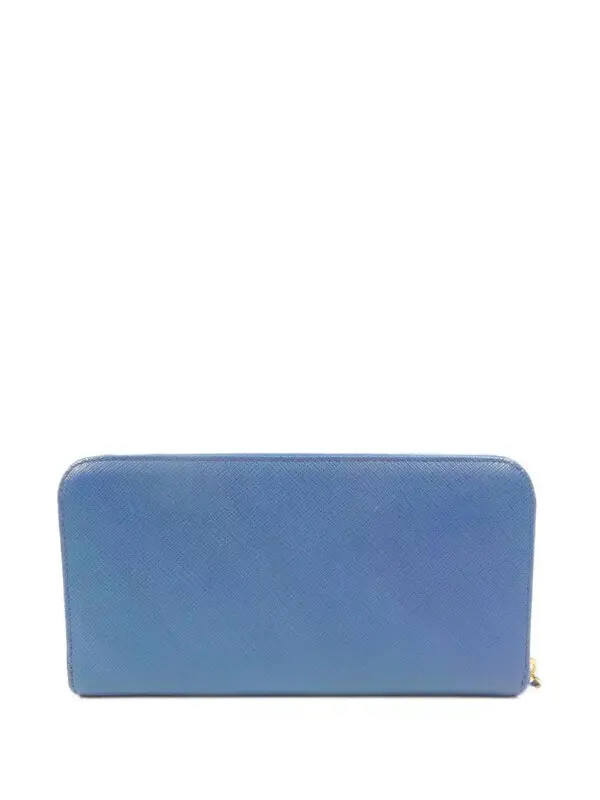Prada Fiocco Bow Long Wallet - Blue