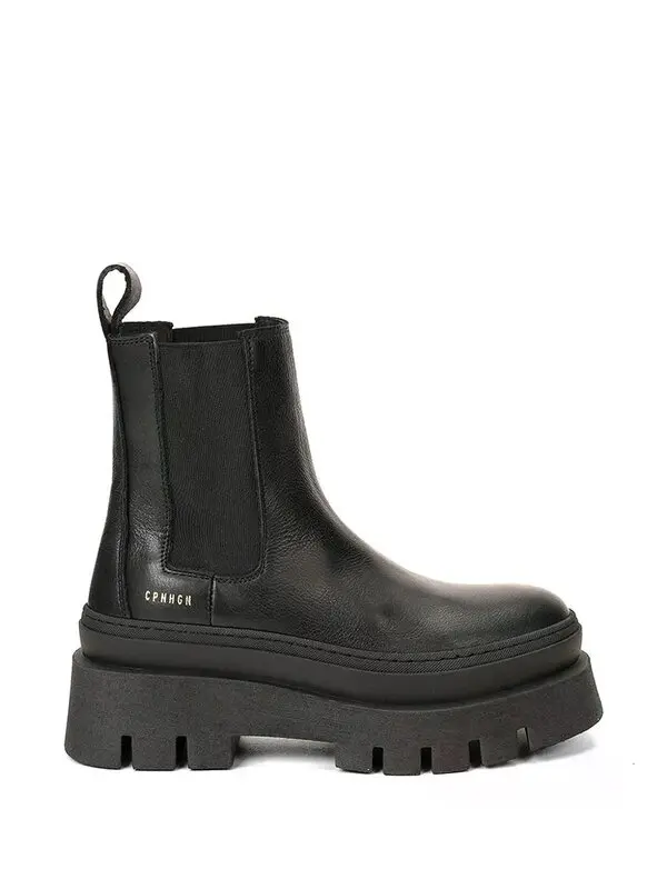 COPENHAGEN  Lug-sole Flat Shoes - Black