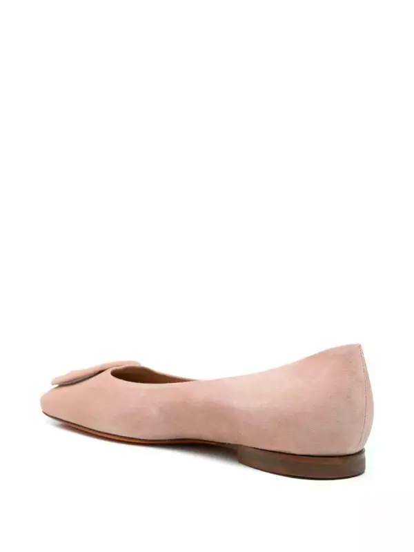 Santoni Square-toe Ballet Flats - Pink