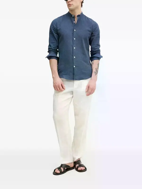 LINDBERGH Band-collar Long-sleeve Shirt
