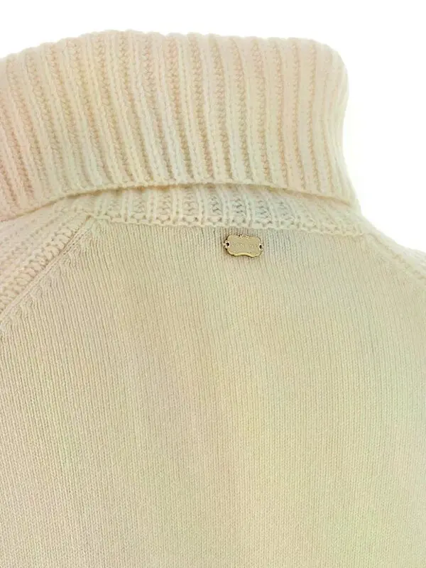 Agnona Zip-neck Cropped Sweater