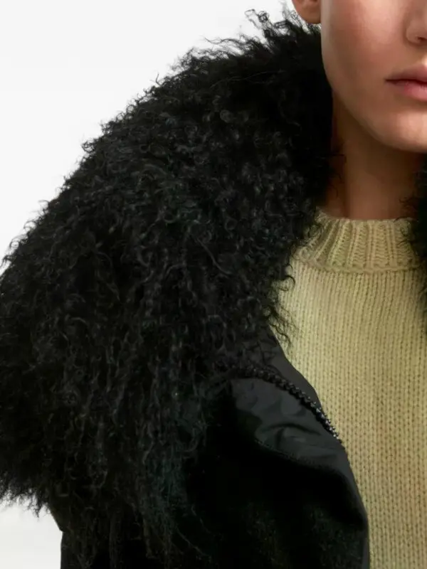 YVES SALOMON Shearling-collar Padded Coat