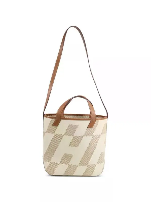 Hermès 2021 27 Cabas H En Biais Two-way Handbag - Neutrals