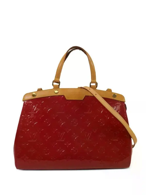 LOUIS VUITTON Monogram Vernis Brea Tote Bag - Red