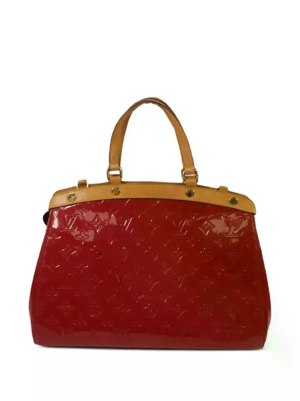 LOUIS VUITTON Monogram Vernis Brea Tote Bag - Red