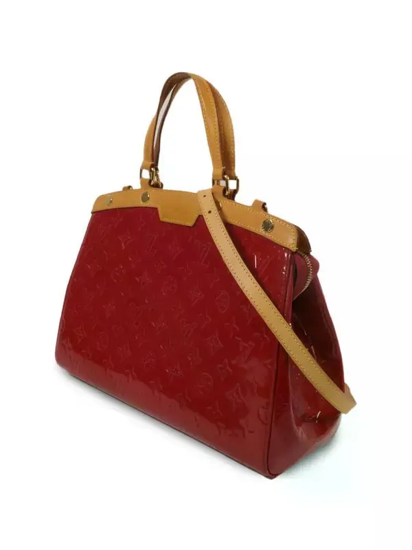 LOUIS VUITTON Monogram Vernis Brea Tote Bag - Red