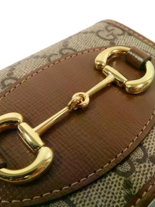 Gucci Horsebit 1955 Gg Supreme Card Case Wallet