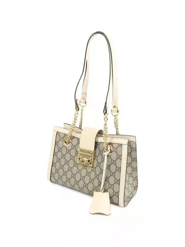 Gucci Small Padlock Gg Shoulder Bag - White