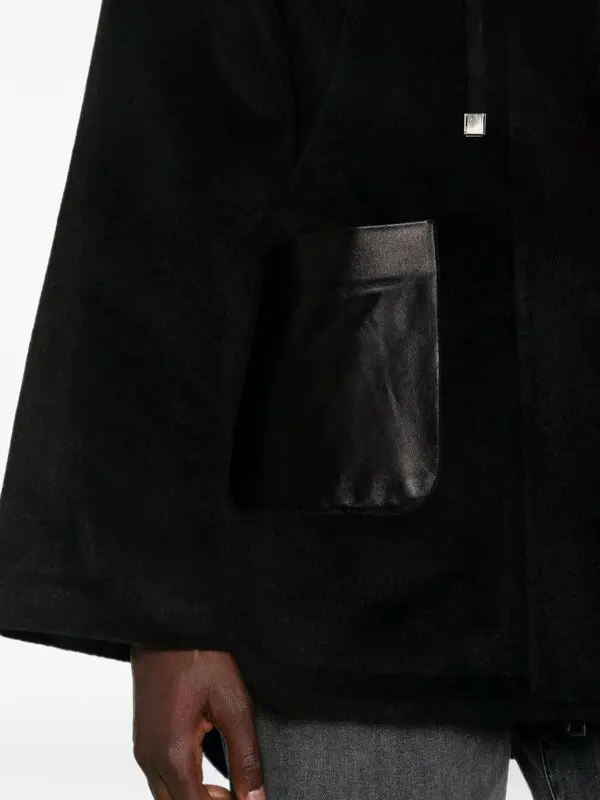 Fabiana Filippi Hooded Leather-panelcoat