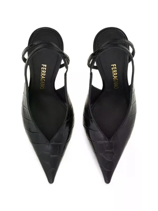 FERRAGAMO Stiletto Slingback - Black