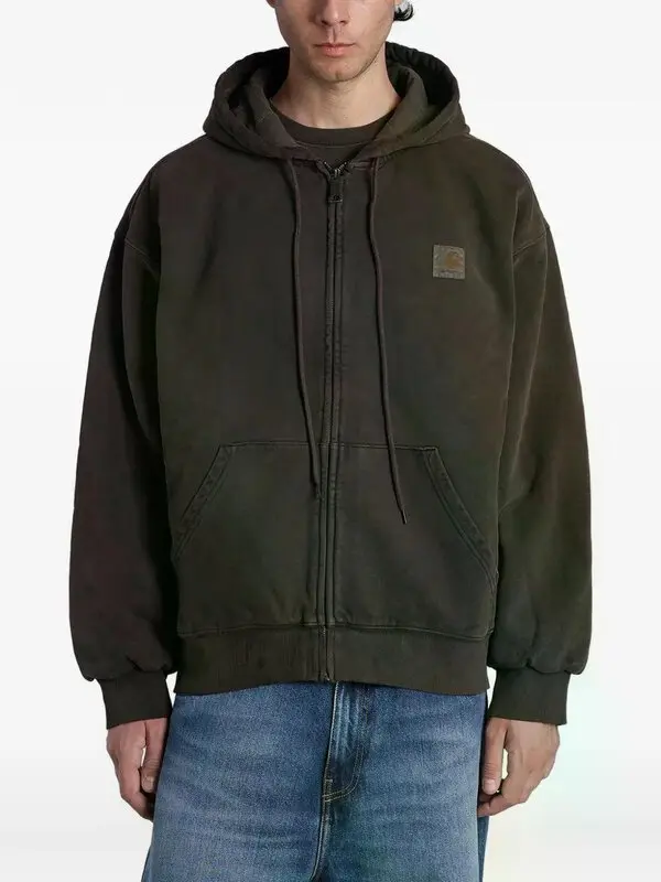 Carhartt Work In Progress Vista Logo-patch Zip-up Hoodie