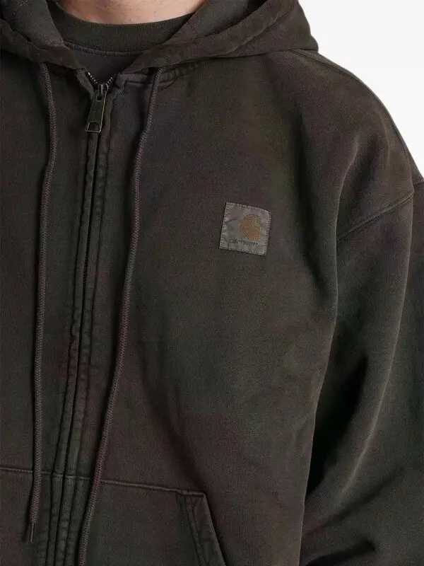 Carhartt Work In Progress Vista Logo-patch Zip-up Hoodie