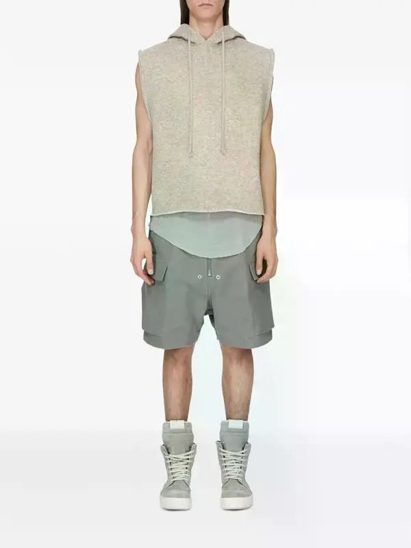 Rick Owens Cargobela Brushed-twill Shorts