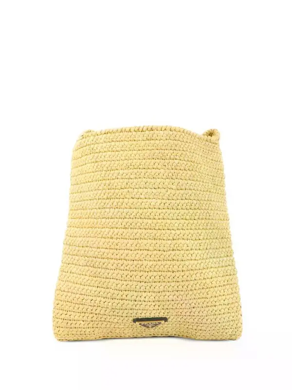 Prada Crochet Raffia Shoulder Bag