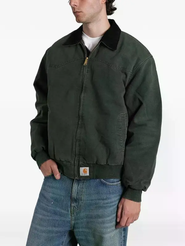 Carhartt Work In Progress Og Santa Fe Logo-patch Zip-up Jacket