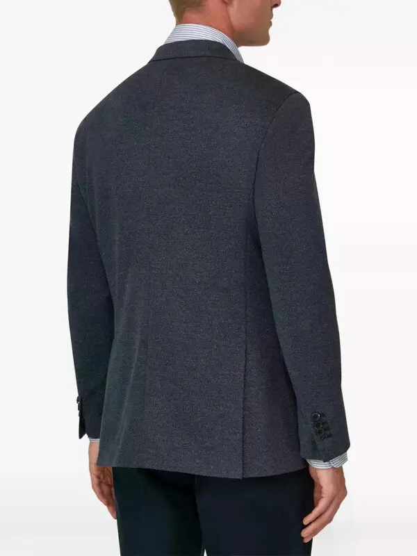 Boggi Milano Brooklyn | Double-breasted Micro Patterned Blazer In Cotton And Wool