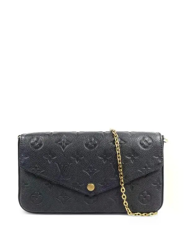LOUIS VUITTON Felicie Pochette Monogram Empreinte Shoulder Bag - Black