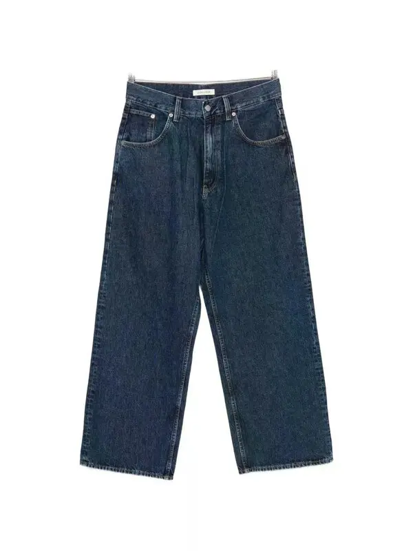 SUNFLOWER Super Wide Logo-patch Jeans - Blue