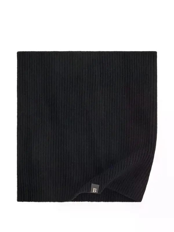 Boggi Milano Merino Wool Neck Warmer - Black