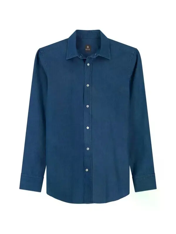 Boggi Milano Shirt In Cotton-denim Regular-fit