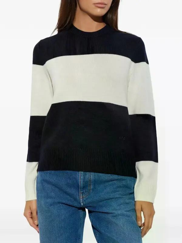 A.p.c. Amelle Striped Wool Sweater