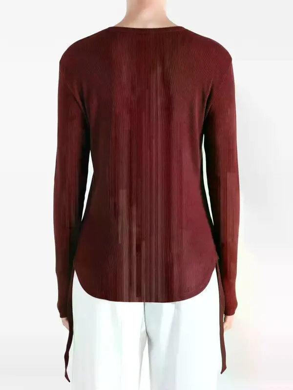 ANN DEMEULEMEESTER Dot Ribbed-knit Long-sleeve T-shirt