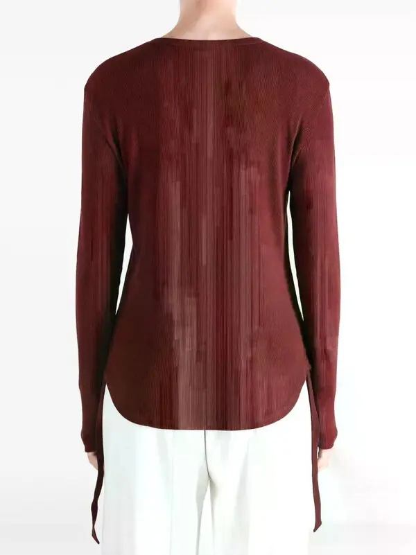 ANN DEMEULEMEESTER Dot Ribbed-knit Long-sleeve T-shirt