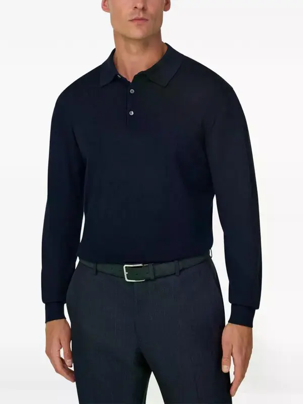 Boggi Milano Knitted Polo Shirt In Merino