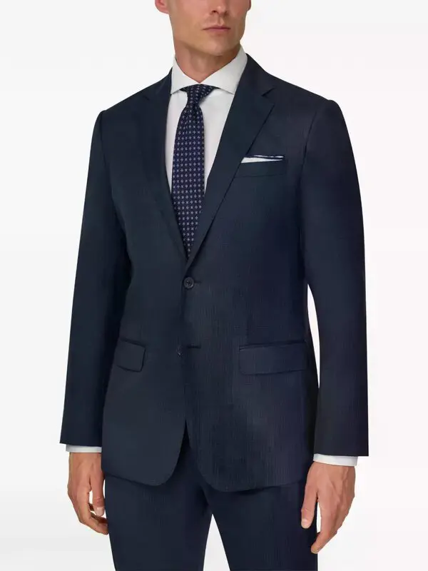Boggi Milano Suit Micro Patterned Stretch Wool
