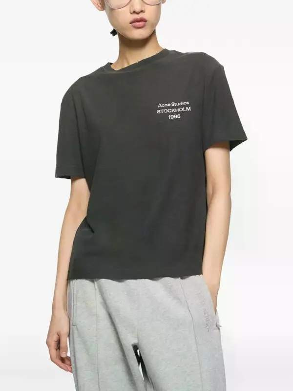 Acne Studios Logo-print T-shirt - Grey
