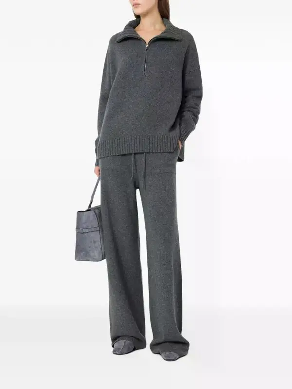 Max Mara Quarter-zip Cashmere Sweater - Grey