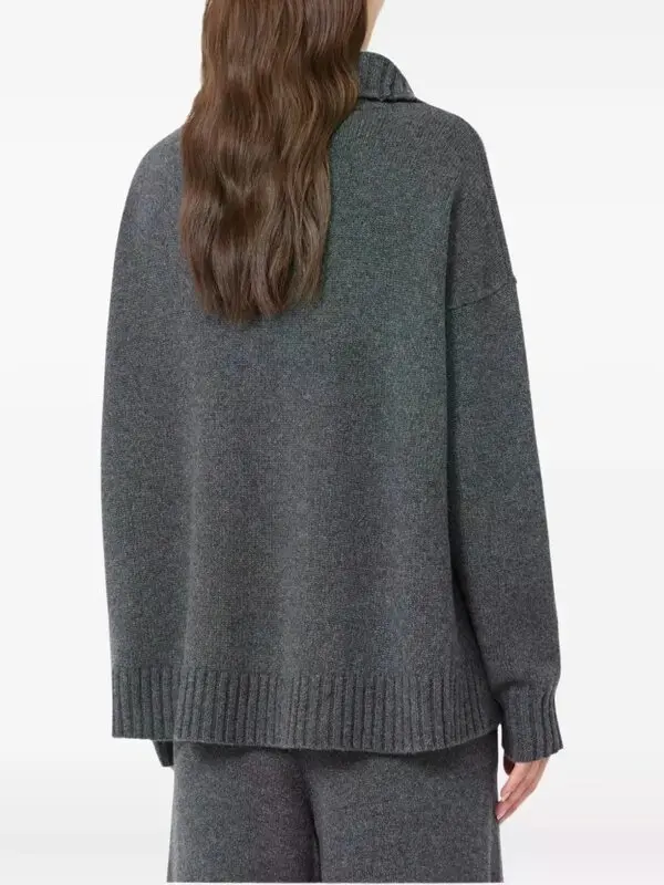 Max Mara Quarter-zip Cashmere Sweater - Grey