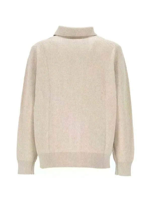 LARDINI Ribbed-knit Cardigan