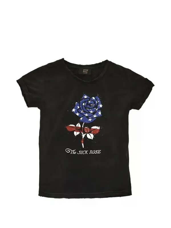 HTC LOS ANGELES American Rose Short-sleeve T-shirt - Black
