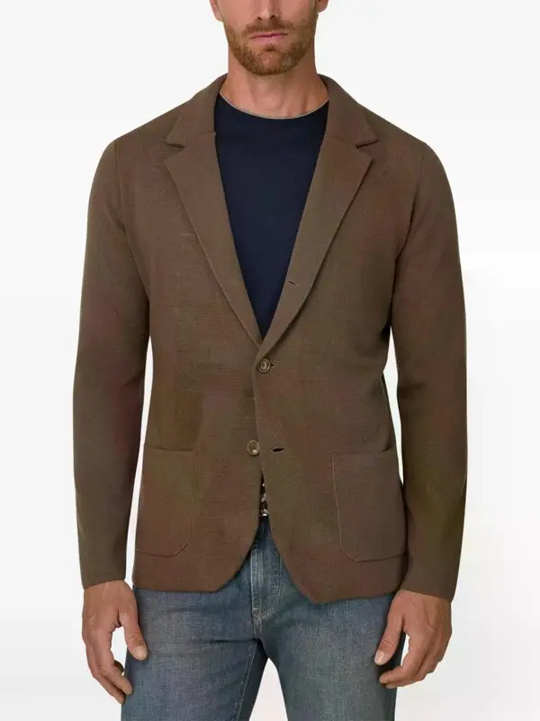 Boggi Milano Knitted Jacket In Extrafine Merino Wool
