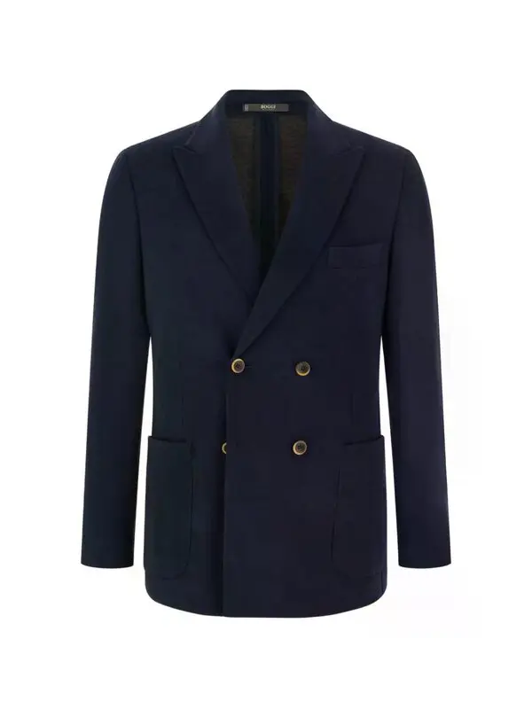 Boggi Milano Brooklyn Double-breasted Blazer In Wool Blend B Jersey