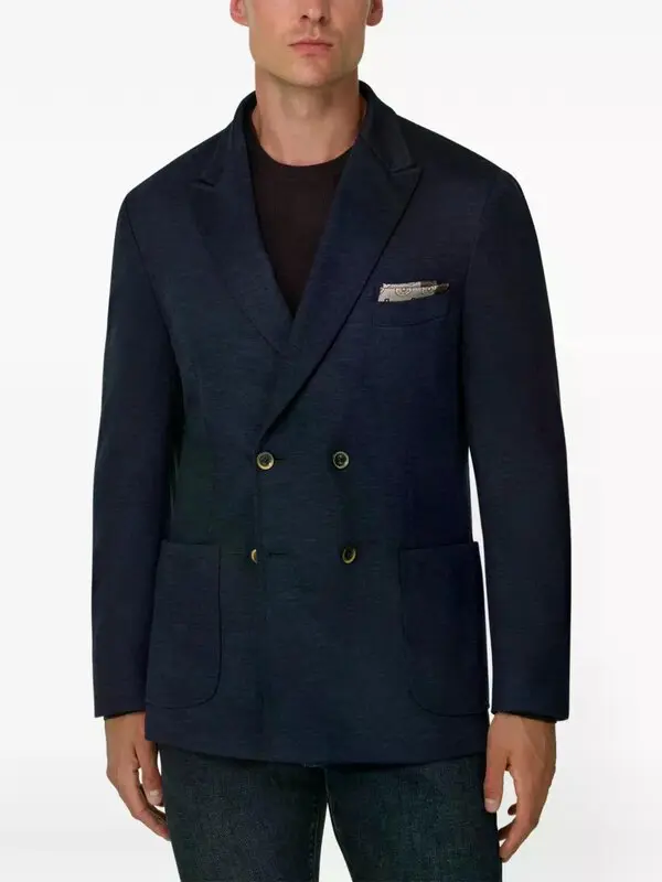Boggi Milano Brooklyn Double-breasted Blazer In Wool Blend B Jersey