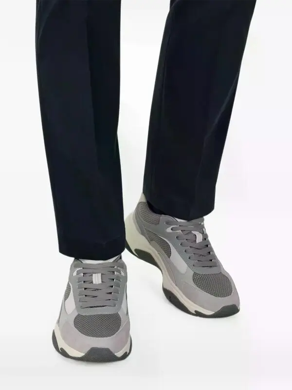 Boggi Milano Storm Trainers In Leather And Technical Fabric