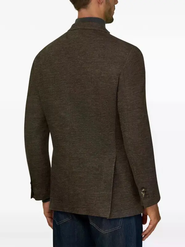 Boggi Milano Structured Blazer In Cotton Blend