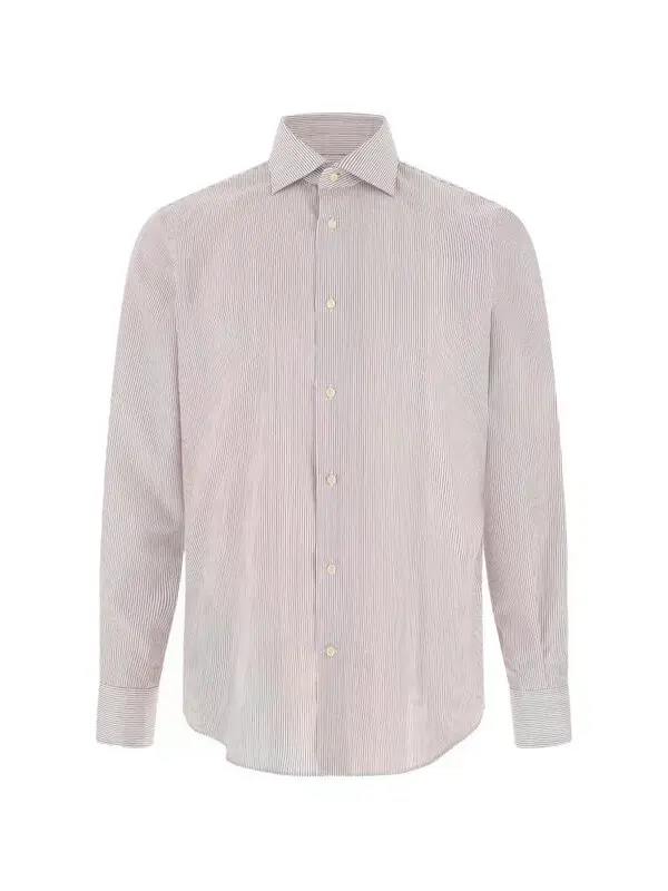 Boggi Milano Shirt Striped Cotton Non-iron Slim Fit