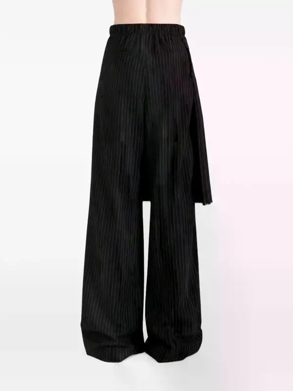 ANN DEMEULEMEESTER Marke Pinstripe-pattern Layered-design Trousers