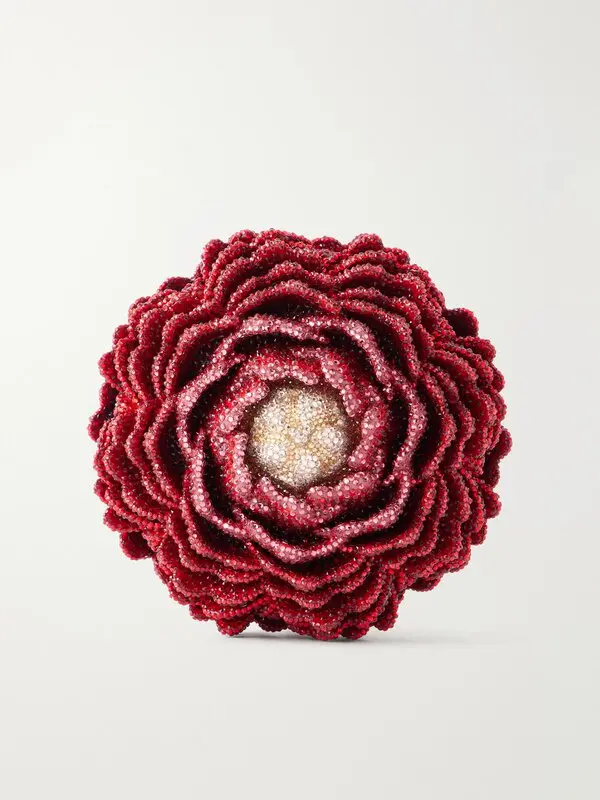 Judith Leiber Peony Crystal-embellished Clutch
