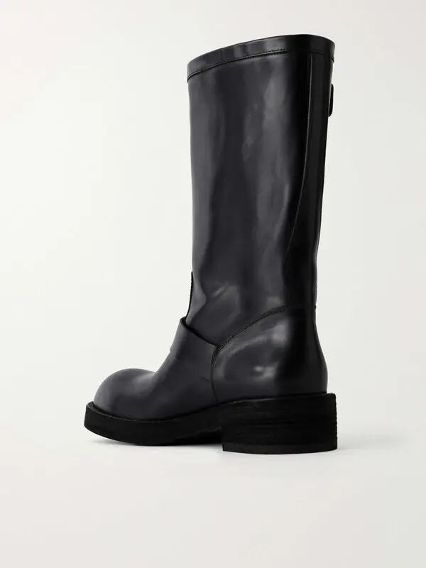 ANN DEMEULEMEESTER Sarith Engineer Buckled Leather Biker Boots