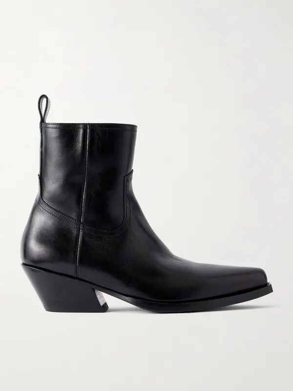 ANN DEMEULEMEESTER Imme Leather Ankle Boots